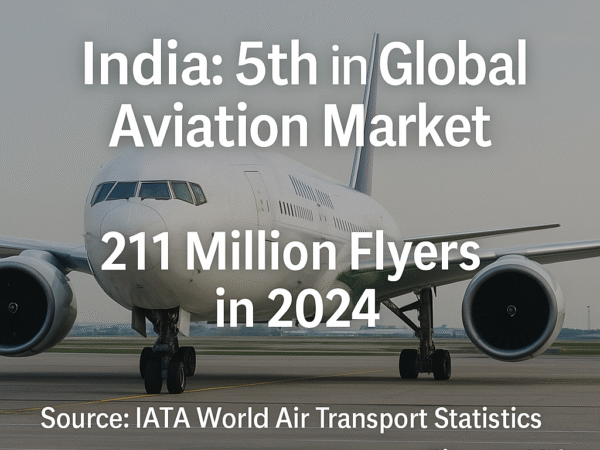 India Ranks 5th in Global Aviation Market with 211 Million Flyers in ...